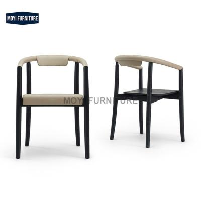 China Custom Black Solid White Ash Wood Dining & Coffee Chair - Restaurant Furniture with Wood Legs for sale