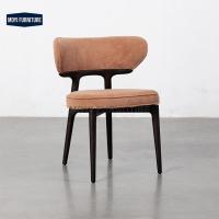 China Modern Dinner Chair Nordic Italian Solid Wood Dining Chair Contemporary Cream Style Light Luxury Lamb Chair 18x20 Inch for sale