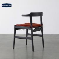 China Carbonized Black Horn Solid Wood Dining Chair with Foam Fabric Upholstery - Modern Design for Comfortable Seating for sale