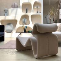 China MOYI Nordic Modern Arm Chair with S-Shaped Seat - Contemporary Fabric Upholstery Single Sofa for Living Room for sale