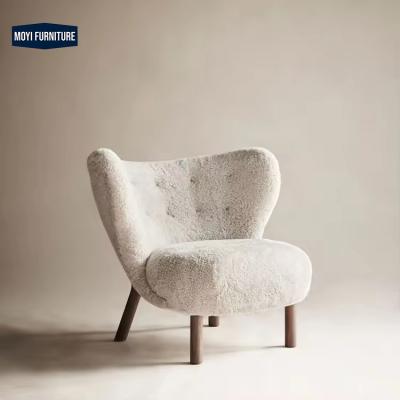 China MOYI Single Room Teddy Boucle White Nordic Sofa Arm Chair 28x32x30 Inches 250 lbs Capacity Modern Living Room Seating for sale