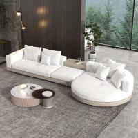 China MOYI Custom Size L-Shape Leather Sofa Set with High Resilience Foam - 3-4 Person Seating Capacity for Modern Living Rooms for sale