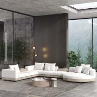 China MOYI Custom Size L-Shape Leather Sofa Set with High Resilience Foam - 3-4 Person Seating Capacity for Modern Living Rooms for sale