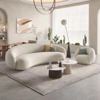China MOYI C Shape Recliner Velvet Sectional Sofa Set - 4-6 Person Capacity Modern Fabric Upholstered Living Room Furniture for sale