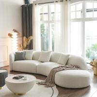 China Custom Size Nordic Minimalist C-Shaped Sectional Sofa - 4-6 Person Cloud Couch for Modern Living Room for sale