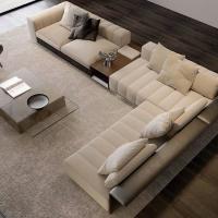 China Modern Italian L-Shape Sectional Sofa Set with High Density Foam and Luxury Leather Upholstery for Living Room for sale