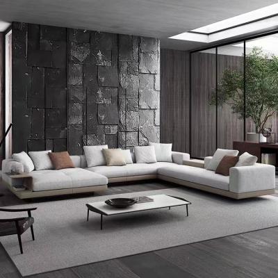 China L-Shape Modular Corner Sofa Set with High-Density Foam Filling - Italian Minimalist Nordic Design 3-5 Seater Sectional Couch for sale