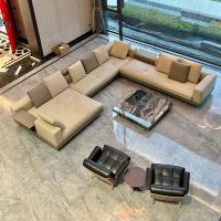 China L-Shape Modular Corner Sofa Set with High-Density Foam Filling - Italian Minimalist Nordic Design 3-5 Seater Sectional Couch for sale