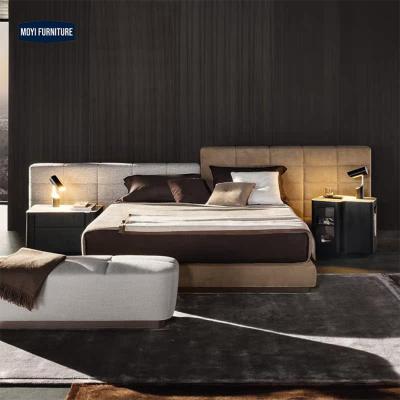 China High Density Foam Luxury Queen & King Size Beds - Italian Modern Upholstered Bedroom Furniture with OEM Options for sale