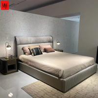 China Modern King Size Leather Queen Bed with High-Density Foam - Italian Luxury Bedroom Furniture Collection 76