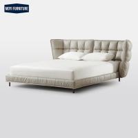 China King Size Synthetic Leather Bed Frame 76x80 with Custom Color Options - Classic Luxury Bedroom Furniture Set for sale