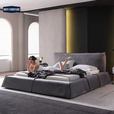 China Modern Luxury Full Size Double Upholstered Bed with 54x75 Inch Frame and 42 Inch Comfort Headboard for sale