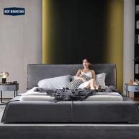 China Modern Luxury Full Size Double Upholstered Bed with 54x75 Inch Frame and 42 Inch Comfort Headboard for sale