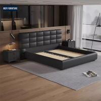 China High Density High Resilience Foam Queen & King Size Upholstered Platform Beds - Modern Design 60