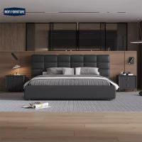 China High Density High Resilience Foam Queen & King Size Upholstered Platform Beds - Modern Design 60