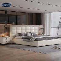 China High Density High Resilience Foam Queen & King Size Upholstered Platform Beds - Modern Design 60