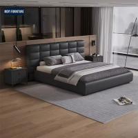 China High Density High Resilience Foam Queen & King Size Upholstered Platform Beds - Modern Design 60
