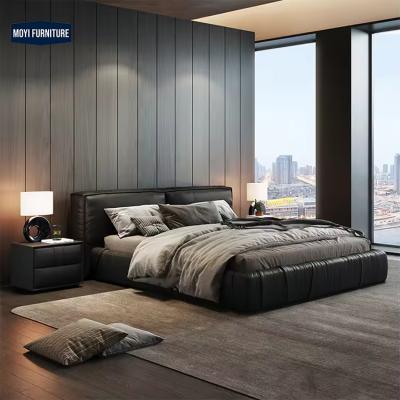China Custom Modern Fabric Upholstered Wood Bed Frame - King 76x80 & Queen 60x80 Sizes with Complete Bedroom Sets for sale