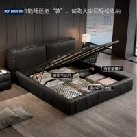 China Custom Modern Fabric Upholstered Wood Bed Frame - King 76x80 & Queen 60x80 Sizes with Complete Bedroom Sets for sale