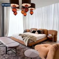 China Modern Velvet Platform Bed Frame - Full, Queen & King Size Upholstered Bed with 54\