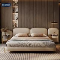 China Modern Velvet Platform Bed Frame - Full, Queen & King Size Upholstered Bed with 54\