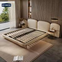 China Modern Velvet Platform Bed Frame - Full, Queen & King Size Upholstered Bed with 54\