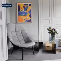 China Contemporary Fabric Living Room Chair with Fan-Shaped Fiberglass Backrest - Single Seating Modern Design for sale