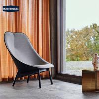China Contemporary Fabric Living Room Chair with Fan-Shaped Fiberglass Backrest - Single Seating Modern Design for sale