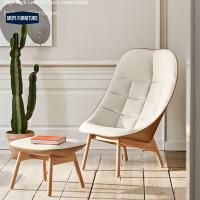 China Contemporary Fabric Living Room Chair with Fan-Shaped Fiberglass Backrest - Single Seating Modern Design for sale