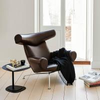 China Leather Wood Metal Designer Living Room Chair Luxury Lounge Armchair Modern Wing Back Accent Chair 32-36 Inch Height for sale