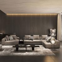 China Mail Packing Modern L Shape Sectional Couch Set Luxury Italian Design Living Room Sofa Sectional Furniture for sale