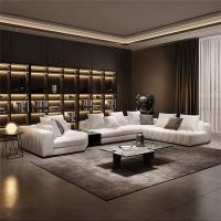China Mail Packing Modern L Shape Sectional Couch Set Luxury Italian Design Living Room Sofa Sectional Furniture for sale