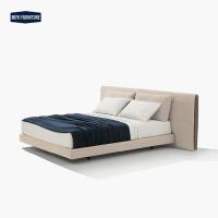 China Linen Upholstered Modular Italian Art Design Headboards Queen Frame King Size Modern Luxury Bed for sale