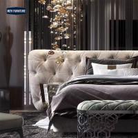 China Soft Bed Comfortable Italian Luxury Bedroom Furniture Set Full Size Bed Frame with Fancy Led Light and Marble Modern Beds for sale