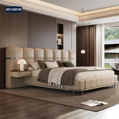 China Comfortable Metal Frame Double Queen King Size Bed Frame Modern Luxury Simple Design Home Master Bedroom Furniture for sale