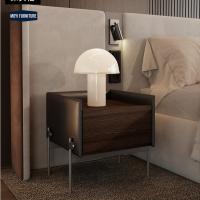China Customize Size Modern Luxury Double Queen Bed Large Headboard Velvet Fabric Upholstered King Size Beds Power Switch Furniture for sale