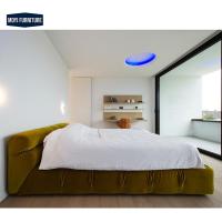 China Plywood Modern Luxury Soft Room Double Design Bed Room Set Bedroom Furniture Featuring Tatami Queen Frame Gold Velvet Bed for sale