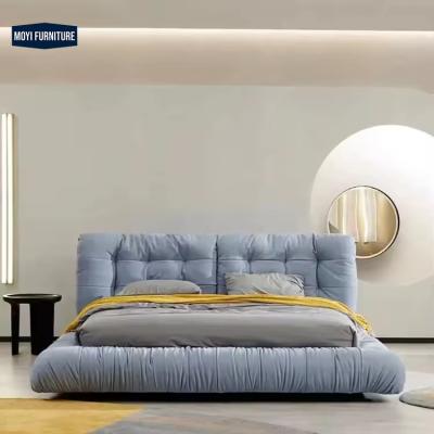 China Soft Bed Storage Velvet Modern Super Upholstered Full Bedroom Furniture Set Luxury King Size Nordic Frame Double Tatami Velvet Bed for sale