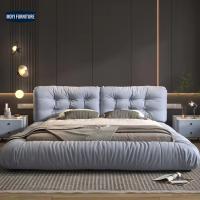 China Soft Bed Storage Velvet Modern Super Upholstered Full Bedroom Furniture Set Luxury King Size Nordic Frame Double Tatami Velvet Bed for sale