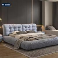 China Soft Bed Storage Velvet Modern Super Upholstered Full Bedroom Furniture Set Luxury King Size Nordic Frame Double Tatami Velvet Bed for sale