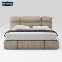 China Home Furniture Bedroom Furniture Modern Elegant Italian Design Leather Upholstered Beds King Size Bed Frame Material Sponge for sale