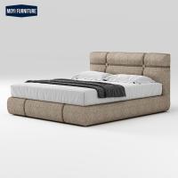 China Home Furniture Bedroom Furniture Modern Elegant Italian Design Leather Upholstered Beds King Size Bed Frame Material Sponge for sale