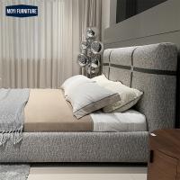 China Home Furniture Bedroom Furniture Modern Elegant Italian Design Leather Upholstered Beds King Size Bed Frame Material Sponge for sale