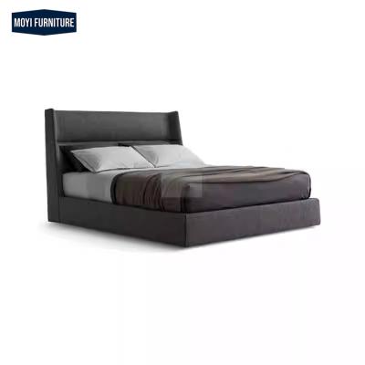 China Sponge Frame Queen Size Upholstered Bed Room Set MOYI Italy Linen Soft Frame Bed Modern Bedroom Furniture Collection for sale