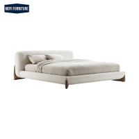 China Fabric Upholstered Modern Double Luxury Frames Italian Kingsize Nordic Frame Soft Queen Size Bed Featuring Simple Design for sale