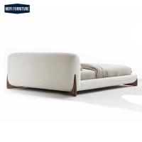 China Fabric Upholstered Modern Double Luxury Frames Italian Kingsize Nordic Frame Soft Queen Size Bed Featuring Simple Design for sale