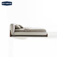 China Fabric Upholstered Modern Double Luxury Frames Italian Kingsize Nordic Frame Soft Queen Size Bed Featuring Simple Design for sale