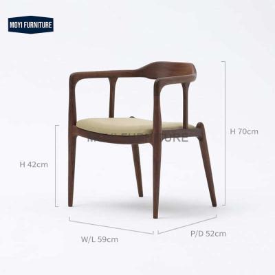 China Custom Standard Size Comfortable Wooden Dining Chairs Nordic Modern Wood Chair for Commercial Dining for sale