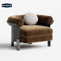 China Leisure Chair Metal Legs MOYI Italian Minimalist Sofa Chair Luxury Living Room Modern Minimalist Designer Lounge Chair Arm for sale