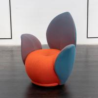 China Leisure Chair Modern Accent Design Cashmere Fabric Interior Decoration Living Room Single Lounge Chair Elegant Furniture for sale